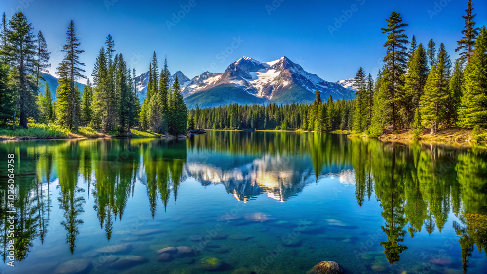 lake reflection. lake, mountain, landscape, water, nature, mountains ...