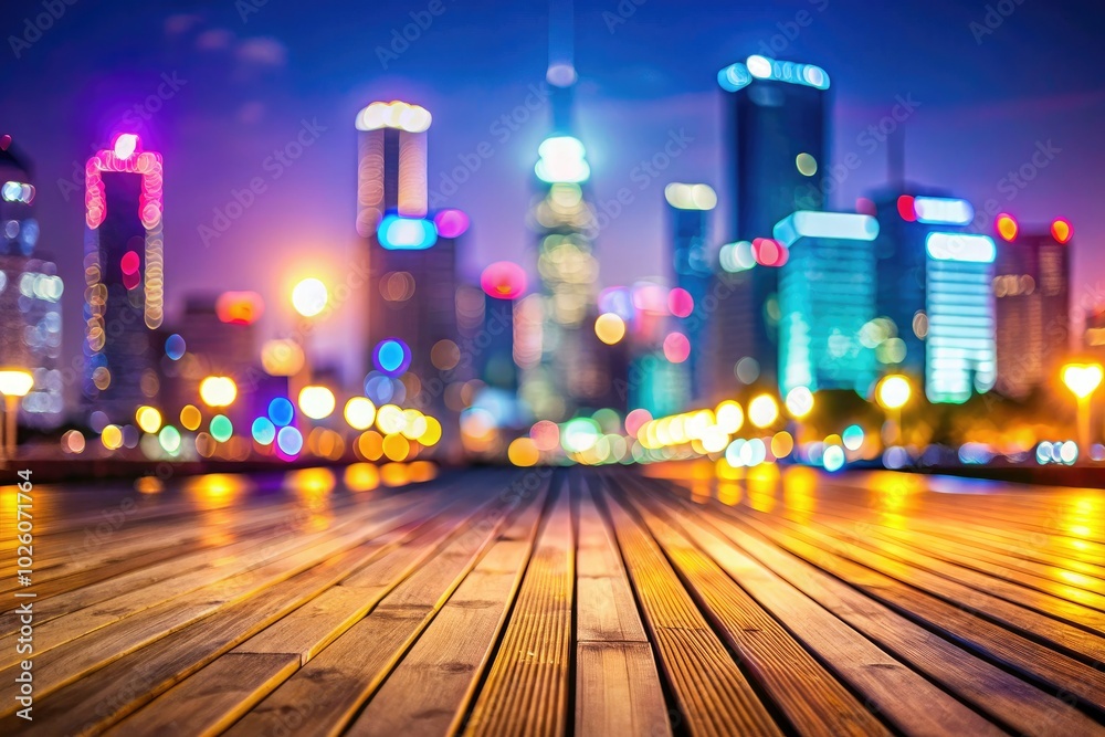 Imagine a luminous cityscape background for your creative projects ...