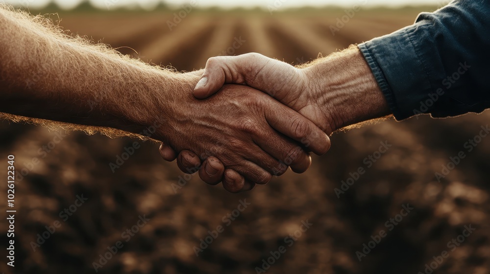 A firm handshake between two individuals, symbolizing agreement and ...