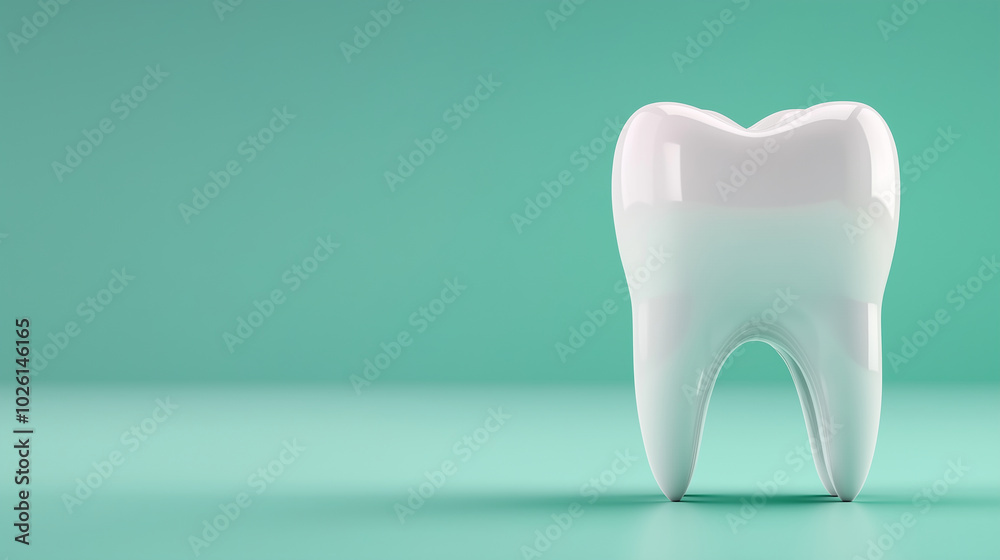 A realistic 3D molar tooth model, with sharp, clear enamel ridges and ...
