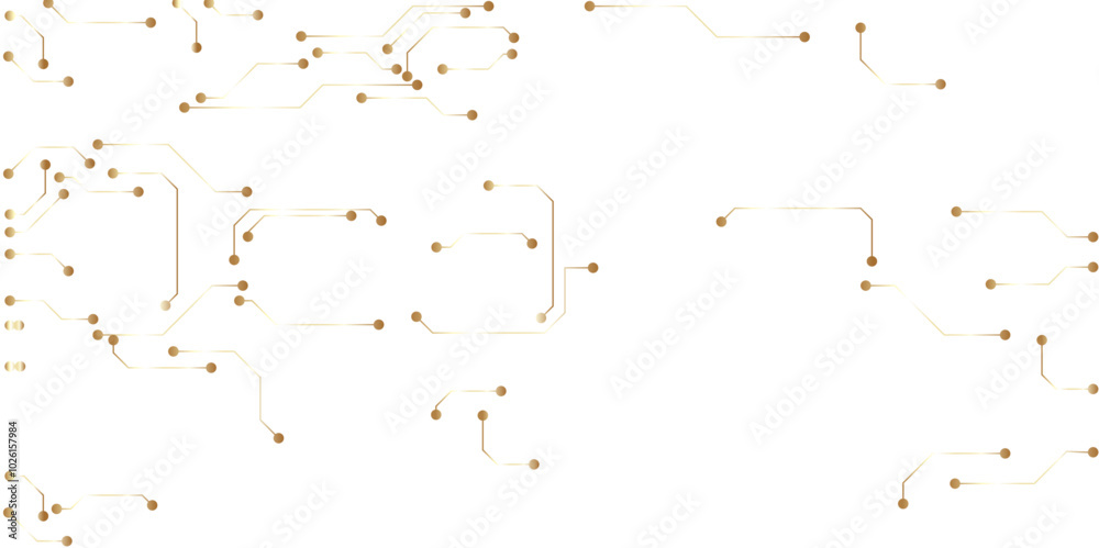 Circuit Board gold and White Color Copy Space For Infographic Vector ...