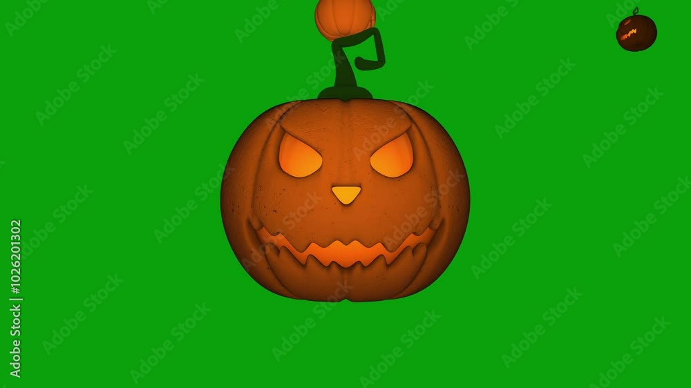 Halloween pumpkin faces with a scary expressions. Scary psycho evil ...