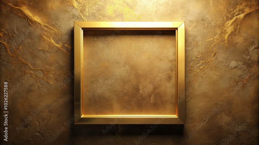 Poster Elegant gold metallic frame design enhances creative content ...