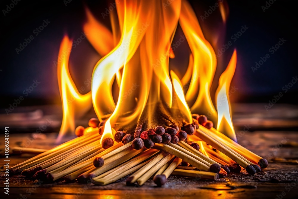 Captivating Match Fire Flames Illuminating Darkness for Stunning ...