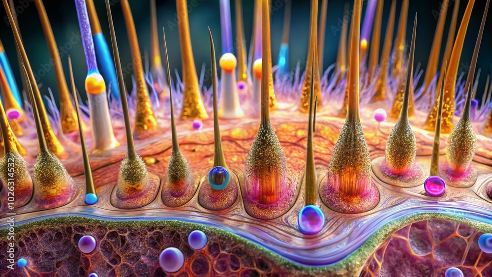 Detailed Hair Follicle Diagram Under Microscope - Visualizing Hair ...