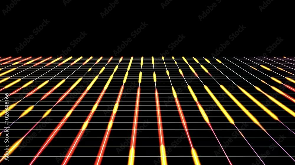 Grid for virtual technology. Abstract digital data technology grid background loop animation of ...
