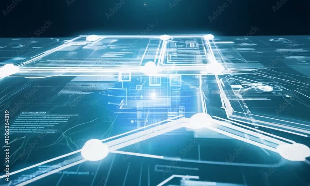 blueprint of the world map, ai tech Stock Video | Adobe Stock