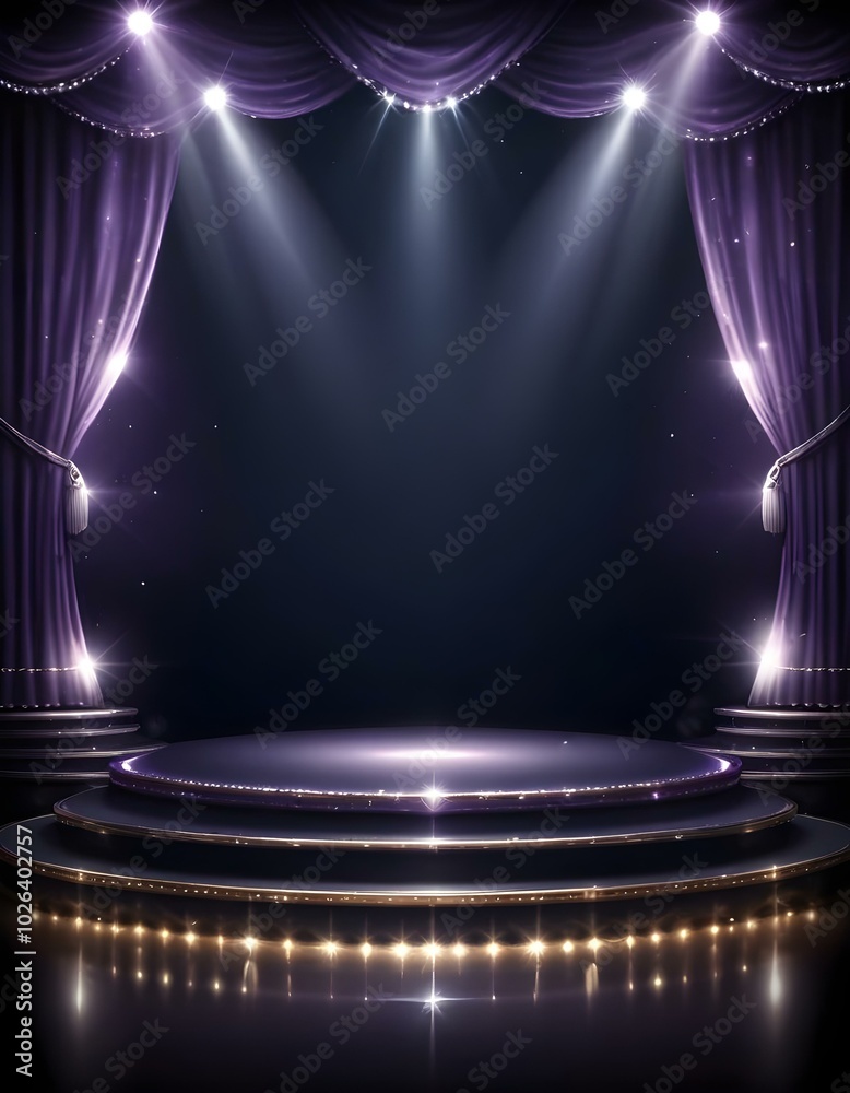 VIP deluxe party background with stage and used for a flyer or poster ...