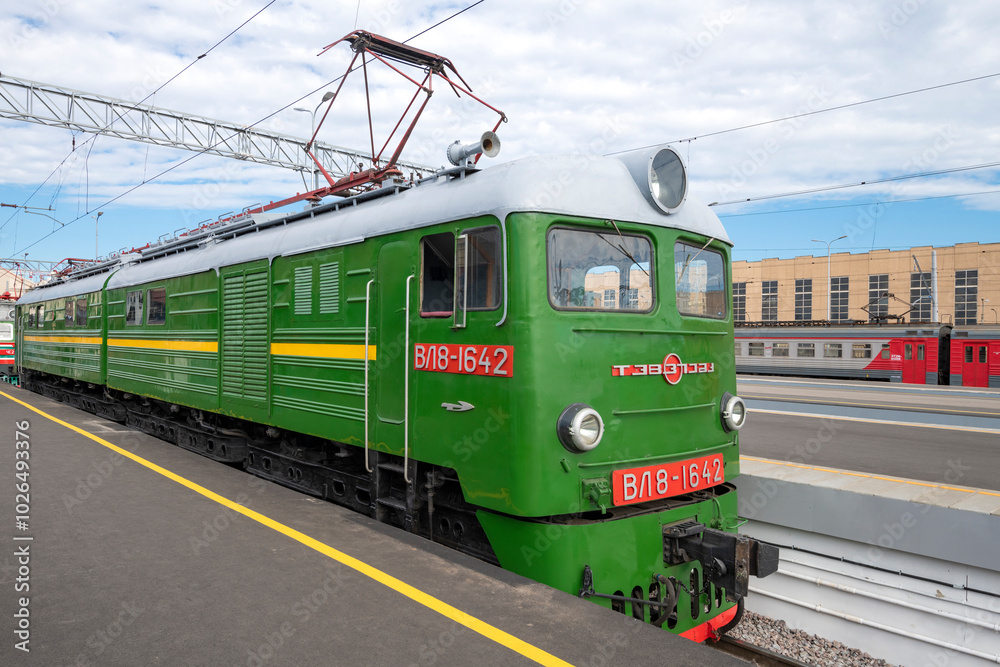 SAINT PETERSBURG, RUSSIA - AUGUST 27, 2023: Soviet DC electric ...