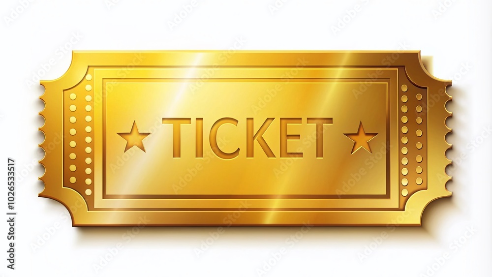 Golden Ticket Image for Promotions, Events, and Contests - Eye-Catching ...