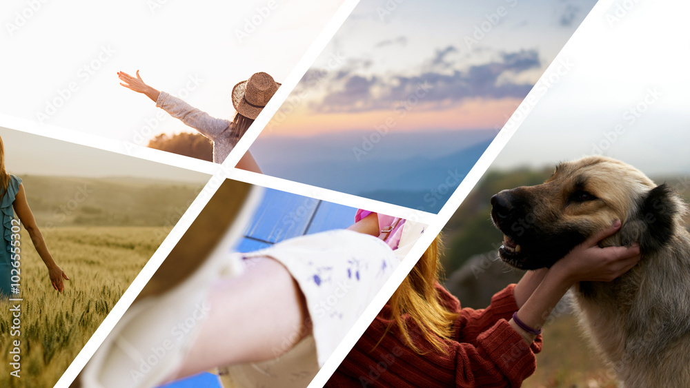 Split Screens 5 Frame Transition 09 Stock Template | Adobe Stock