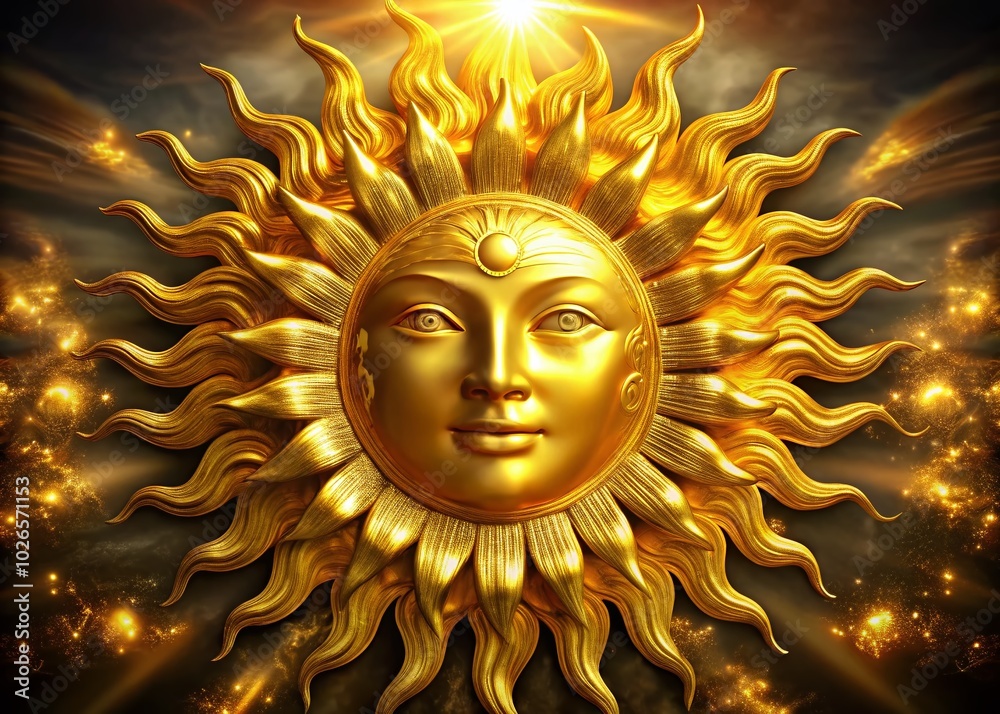Stunning Gold Sun PNG for Graphic Design, Perfect for Backgrounds ...