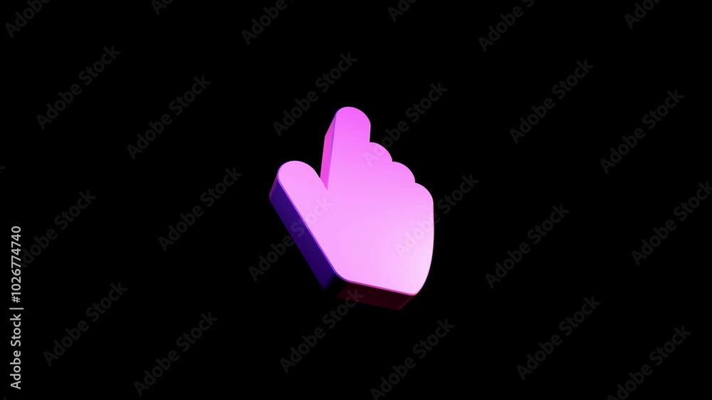 Realistic 3D Hand icon, 3d rendering icon, Cursor Pointer Arrow 3D Icon ...