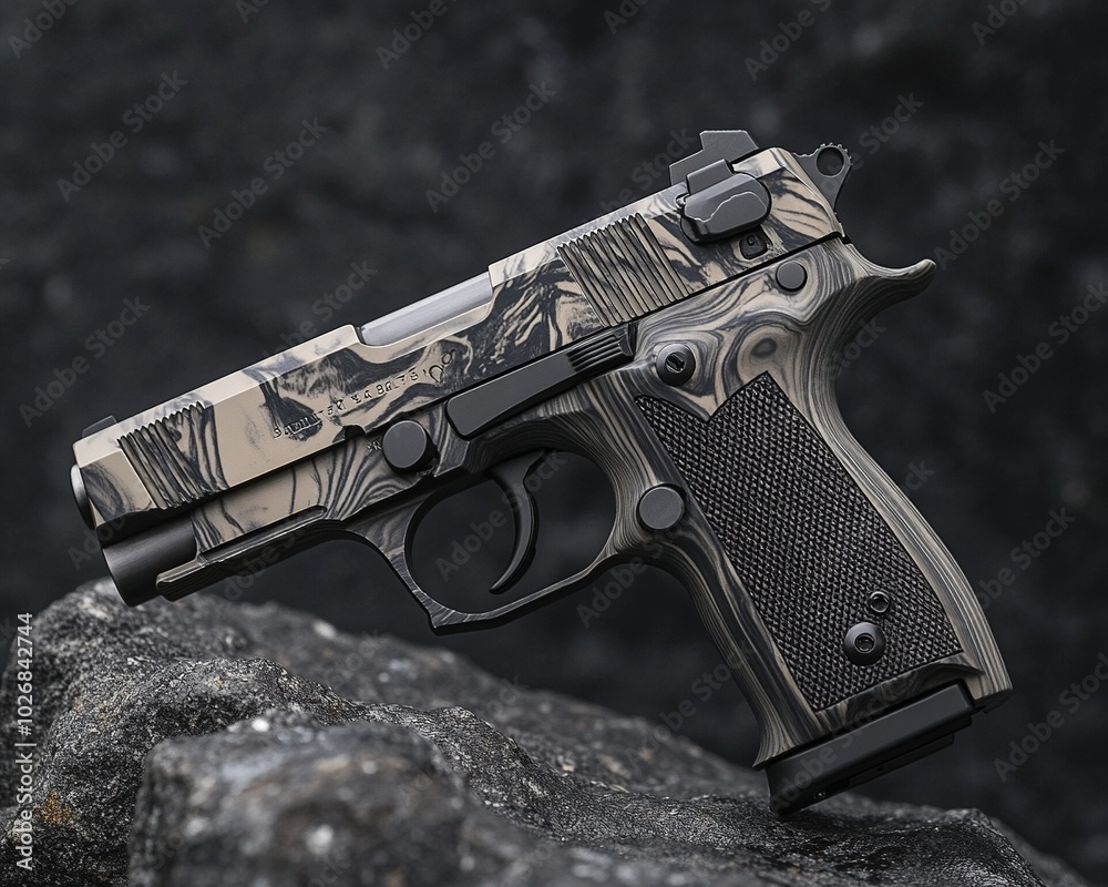 Vivid Close-Up of a Saturday Night Special Firearm Capturing Details of ...