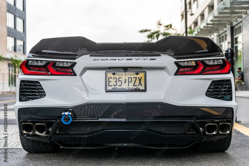 New York City, USA - May 26, 2024: Chevrolet Corvette Z06 sportscar ...