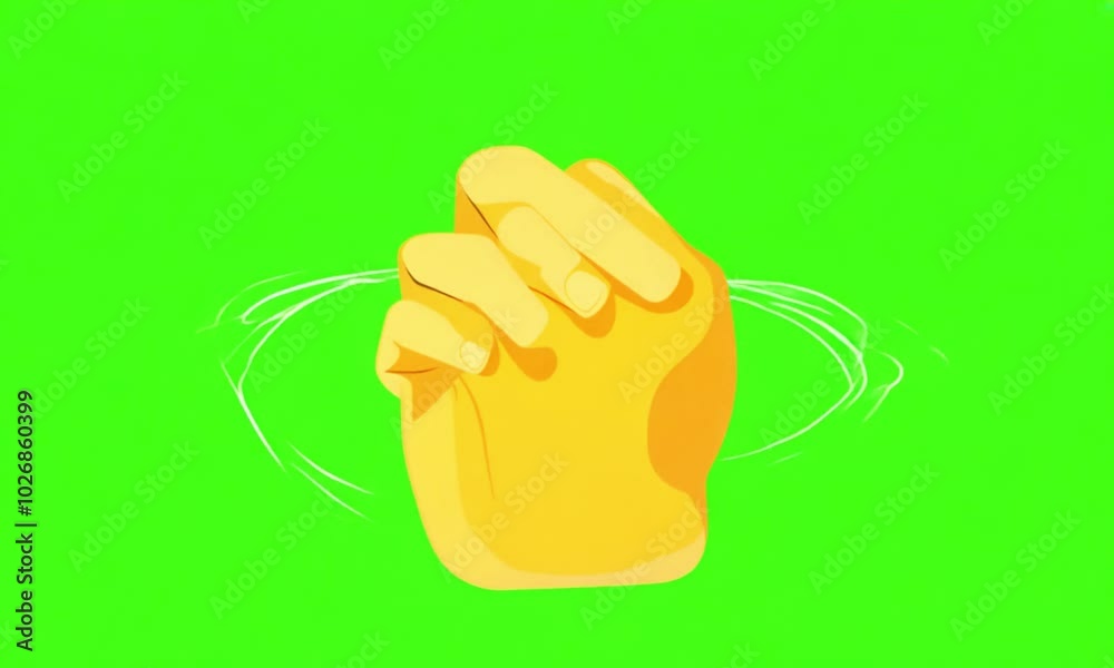 A clapping hands emoji continuously clapping in a rhythmic motion ...