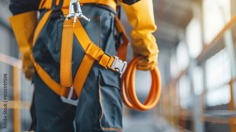 Safety harness construction worker fall protection safety equipment ...