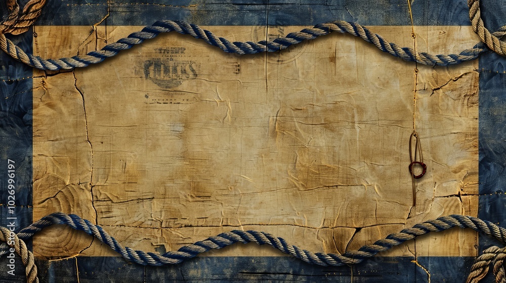 Vintage 1950s Western-Style Decorative Rope Border for Full-Page ...