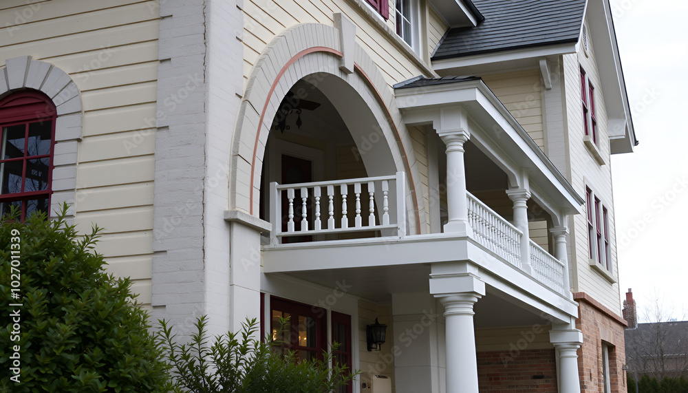 Vintage and traditional arc and porch in building foto de Stock | Adobe ...