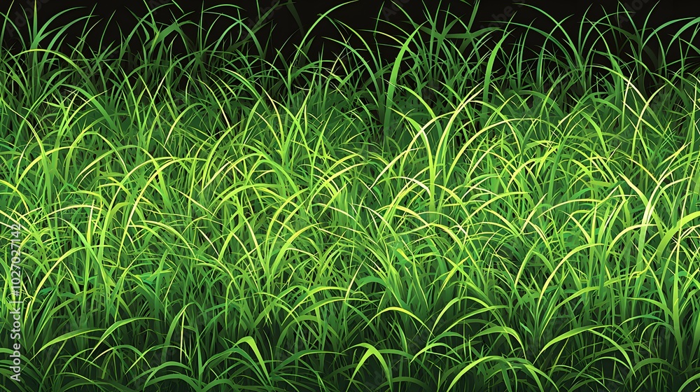 Napier Grass Field Vector Illustration:Create a stylized vector ...
