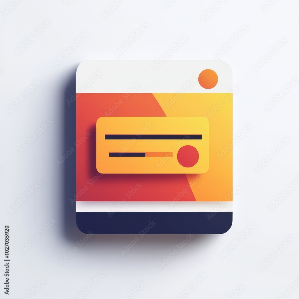Modern digital design element with bold colors and abstract shapes ...