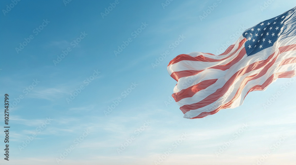 Flag of patriotism in service of the United States of America, the land ...