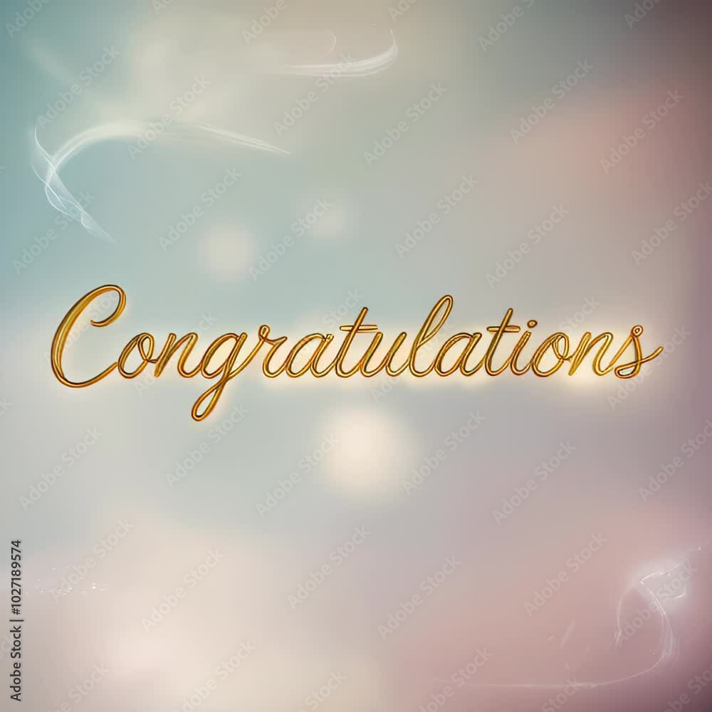 congratulatory design with the word Congratulations in cursive ...