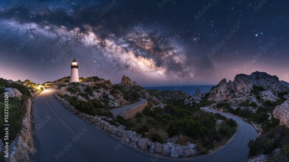 At the Far de Formentor lighthouse on the Spanish island of Mallorca ...