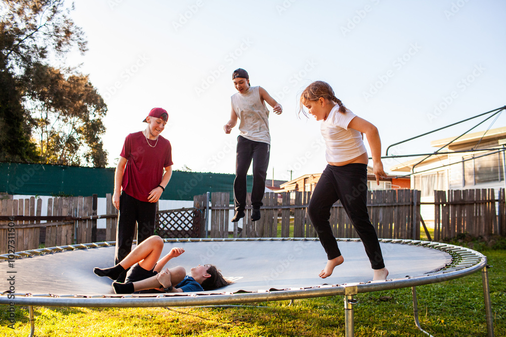 First Nations Australian Kids playing crack the egg jumping on ...