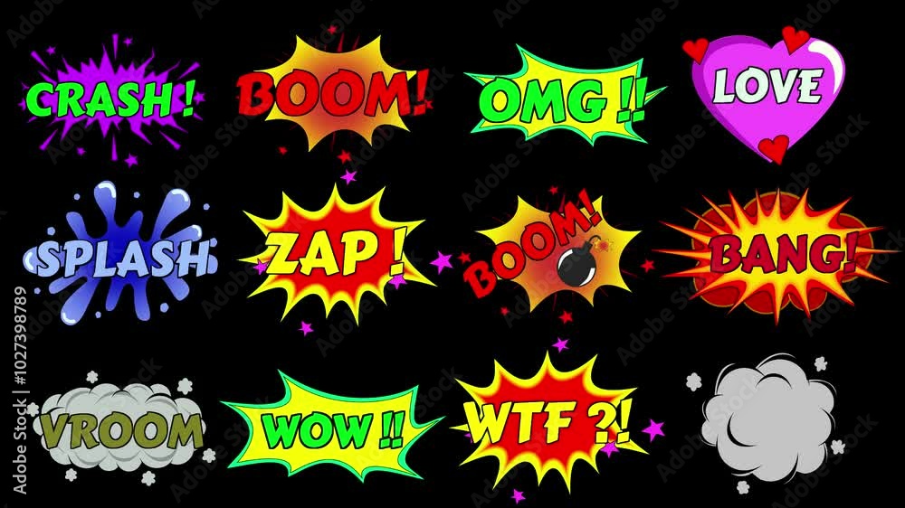 This stock motion graphics video pack includes 12 different clips of 2D ...