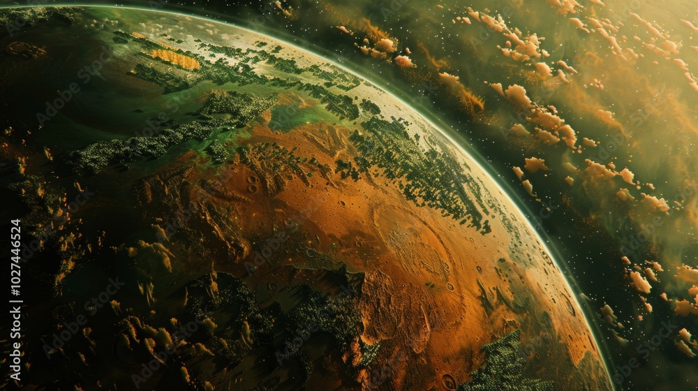 Astonishing image of terraformed mars from orbit showcasing advanced ...