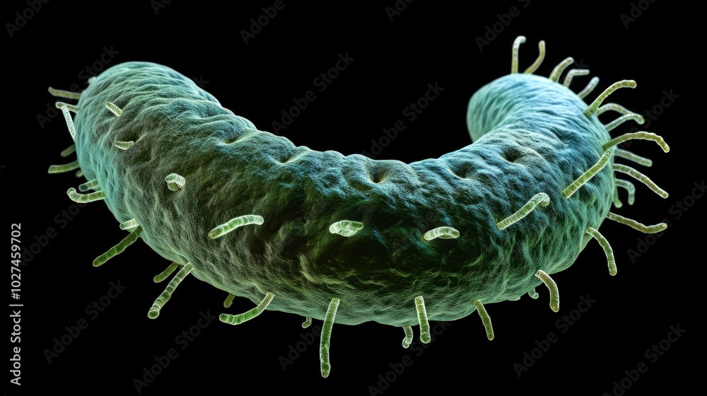 Vibrio cholerae: A comma-shaped, gram-negative bacterium that leads to ...