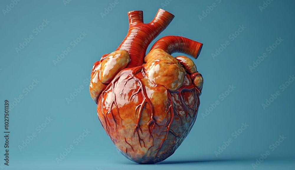 Hyper-Realistic Anatomical Heart Model, a hyper-realistic 3D anatomical ...