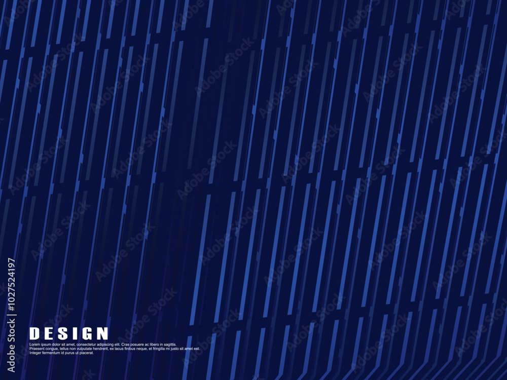 Abstract modern blue horizontal background with geometric diagonal ...