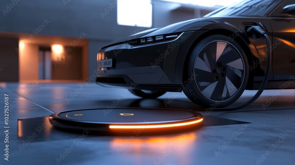 EV battery with wireless charging capabilities, featuring an electric ...