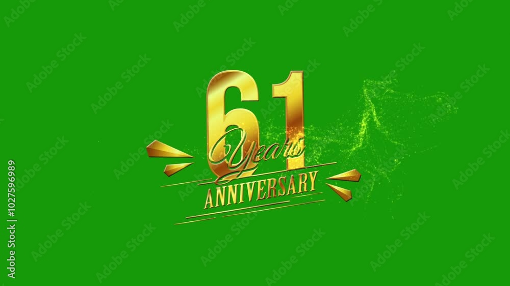 Gold Particles 61 Years Anniversary, 61th Anniversary, Congratulations ...