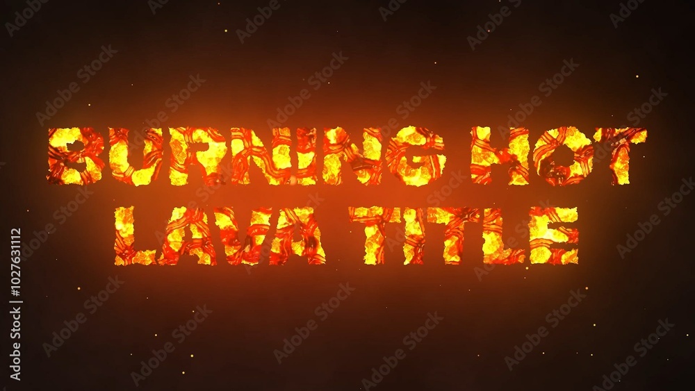Burning Magma Lava Text Intro Title Stock Template | Adobe Stock