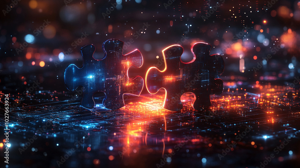 digital illustration showcasing API integration concepts, highlighting ...