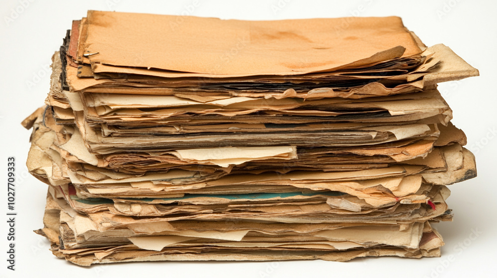 business documents and papers sprawled across a desk, symbolizing ...