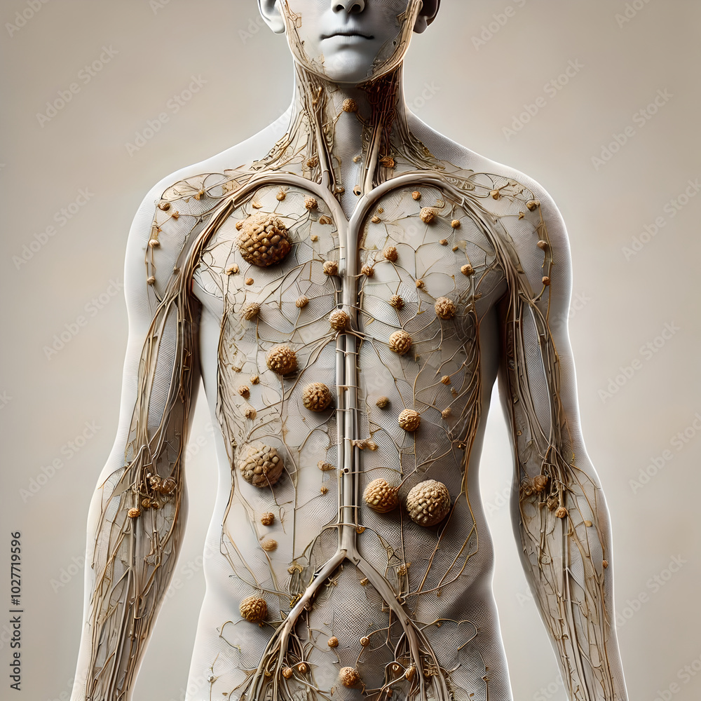 Anatomical Diagram Structure And Location Of Lymph Nodes Throughout