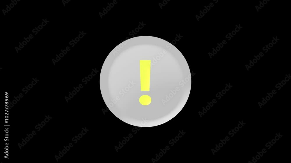 exclamation sign mark with loopout animation,glow coloring funny moving ...