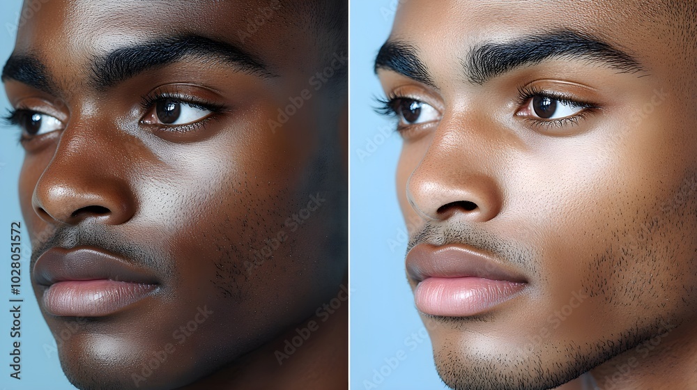 Social media post showing a patient's nose before and after surgery ...