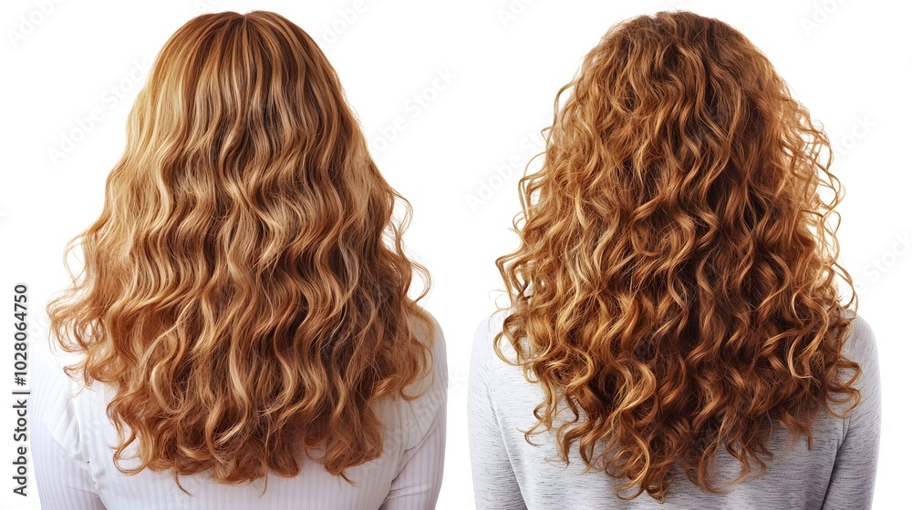 Curly hair before-and-after using regular products versus honey ...