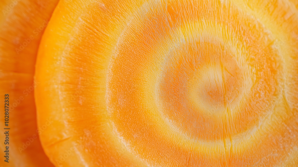 carrot slice (full-screen cross-section): a close-up, full-screen view ...