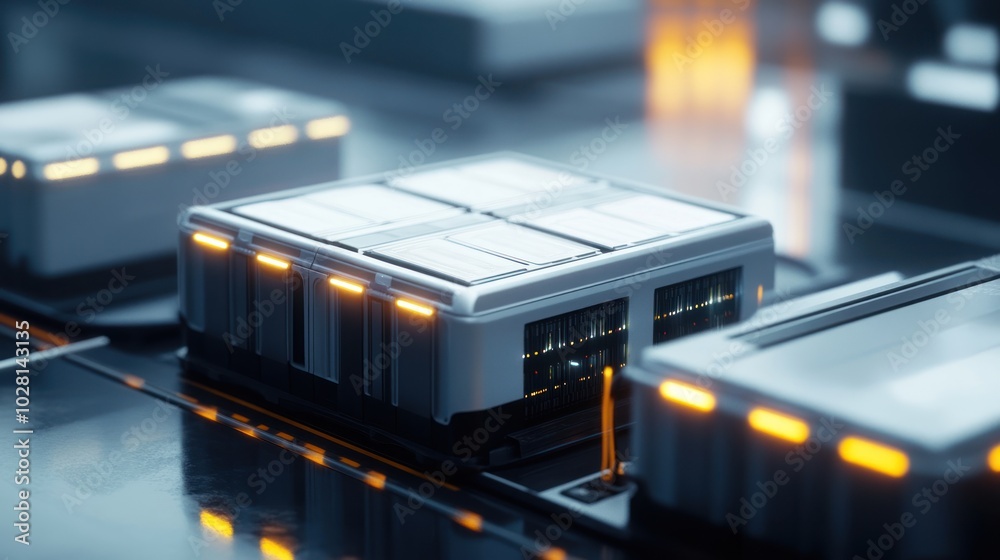 Second-life EV battery for energy storage, depicting used EV batteries ...