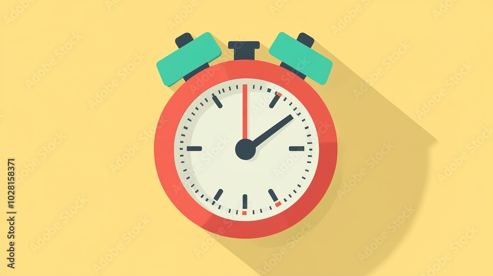 Minimalistic stopwatch icon featuring a clean and modern design. The ...