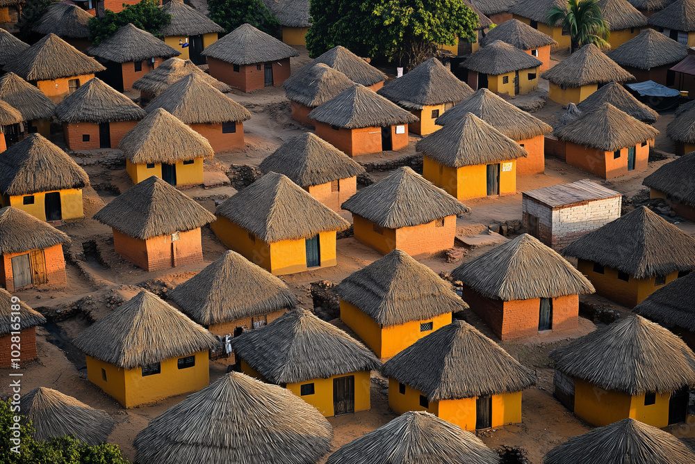 Traditional African houses and villages are deeply rooted in the ...