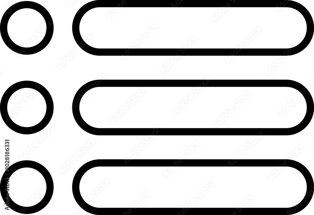 Hamburger web and mobile app menu line icon. Basic app ui page symbol sign. Internet navigation ...