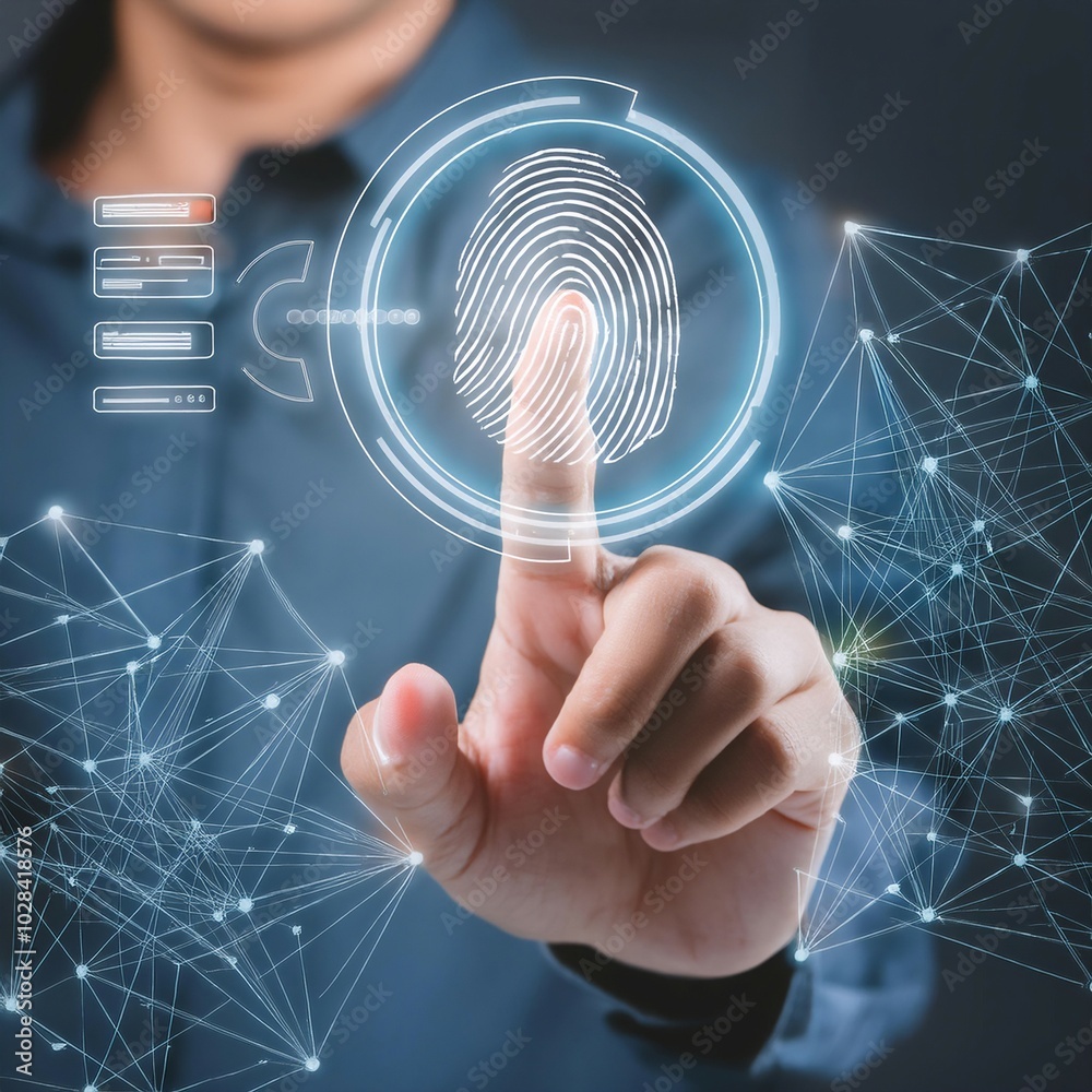 Profile and identity, featuring symbols like a user icon, ID card, and ...