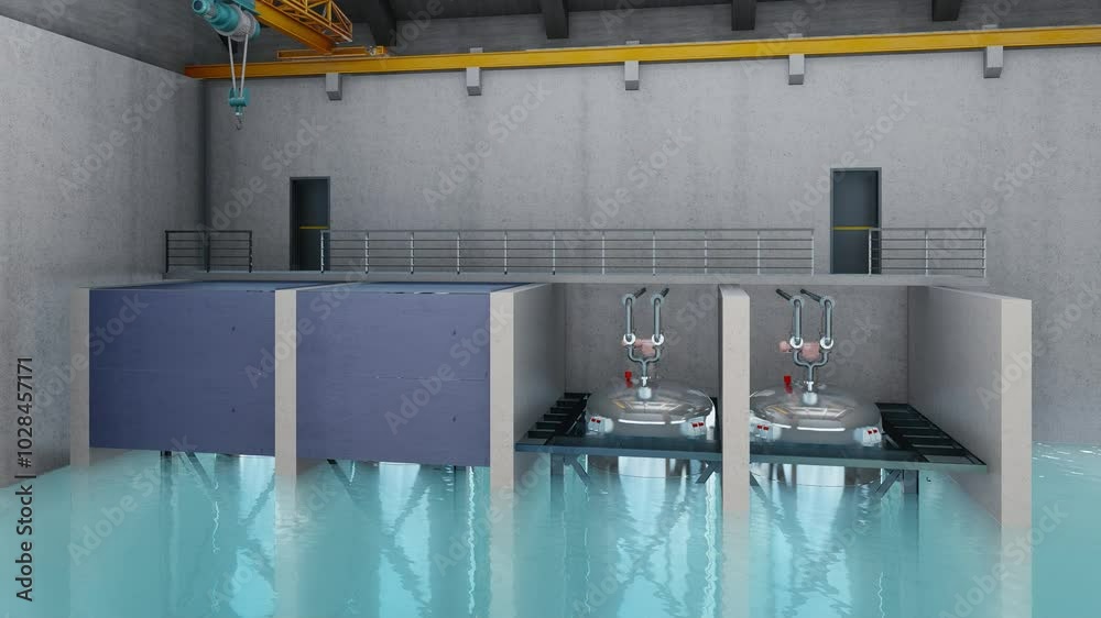 Hall with a modular nuclear reactor smr. Dynamic development of ...